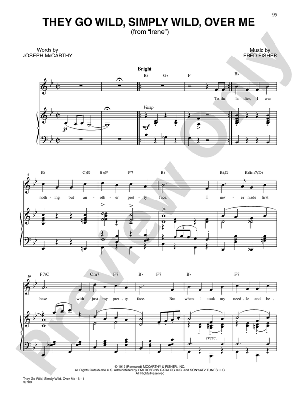 They Go Wild Simply Wild Over Me (From "Irene"): Voice: Fred Fisher ...