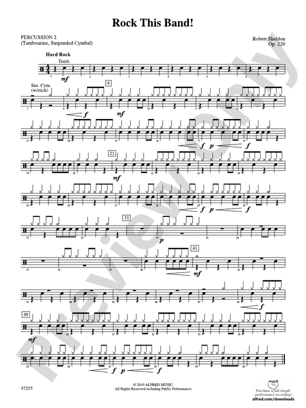 Rock This Band!: 2nd Percussion: 2nd Percussion Part - Digital Sheet ...