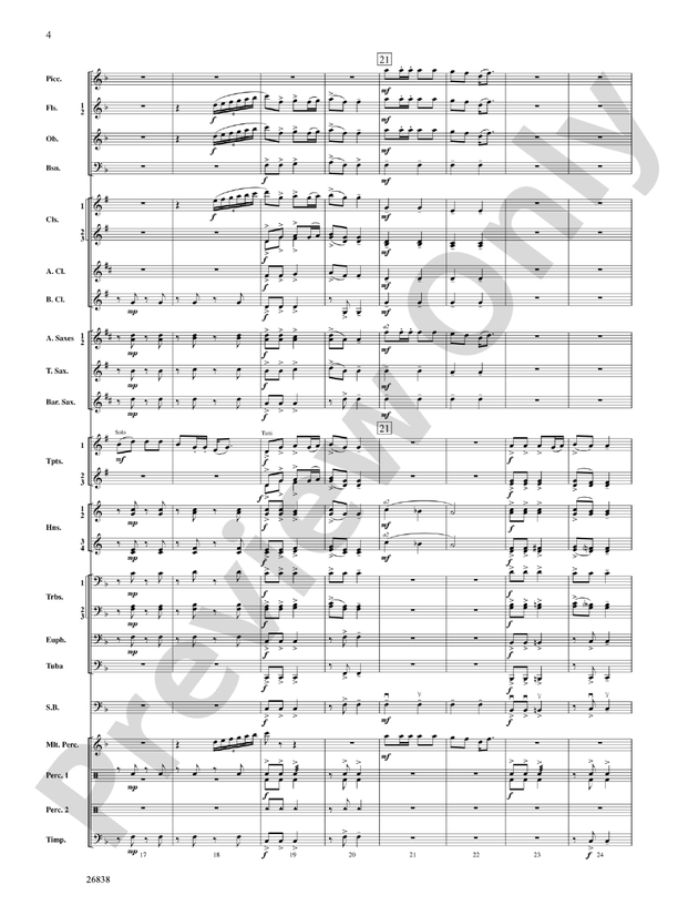River Songs of the South: Concert Band Conductor Score & Parts: William ...