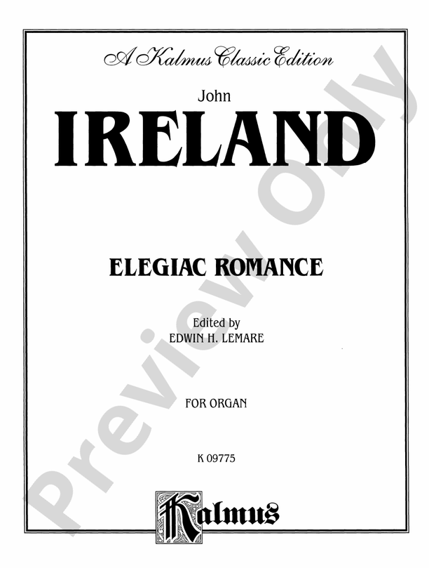 Ireland: Elegiac Romance: Elegiac Romance Part - Digital Sheet Music ...