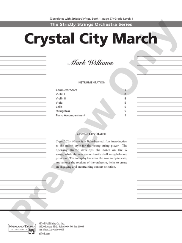Crystal City March: Score: String Orchestra Score - Digital Sheet Music ...