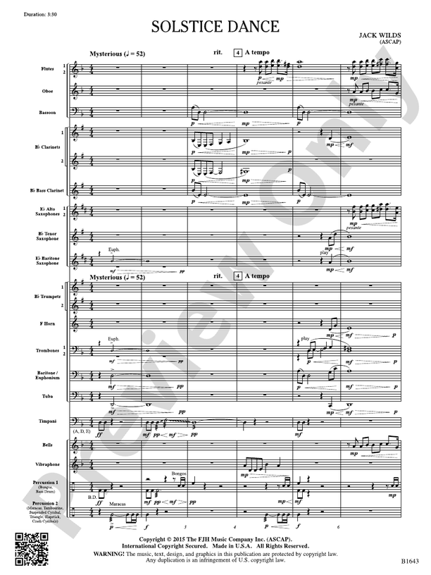 Solstice Dance: Score: : Jack Wilds - Digital Sheet Music Download