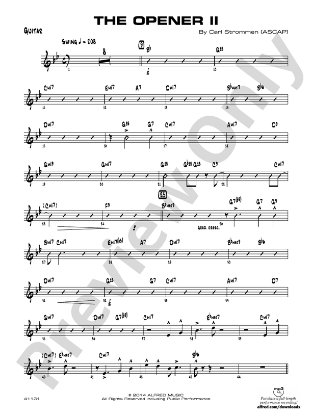 The Opener II: Guitar: Guitar Part - Digital Sheet Music Download