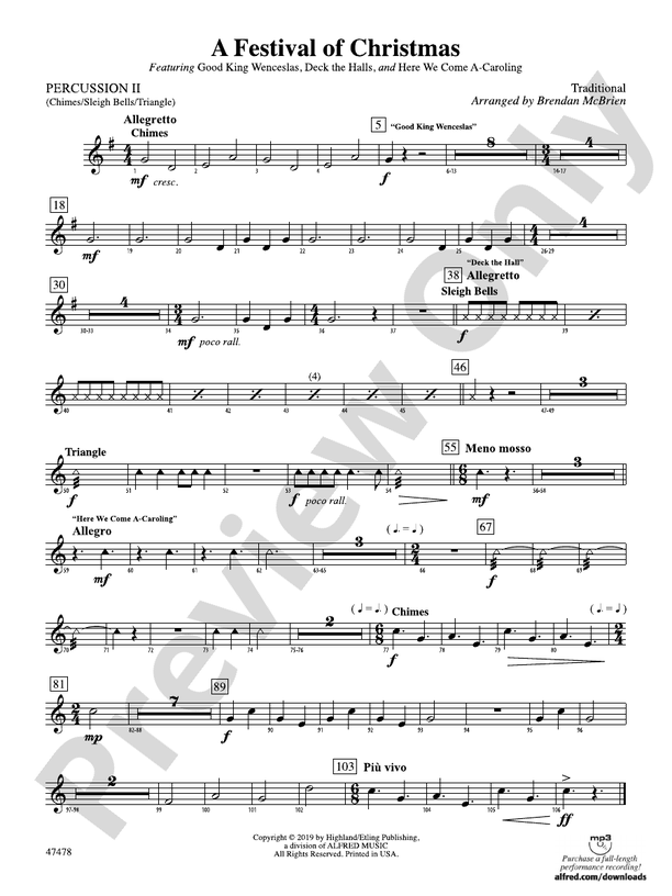 A Festival of Christmas: 2nd Percussion: 2nd Percussion Part - Digital ...