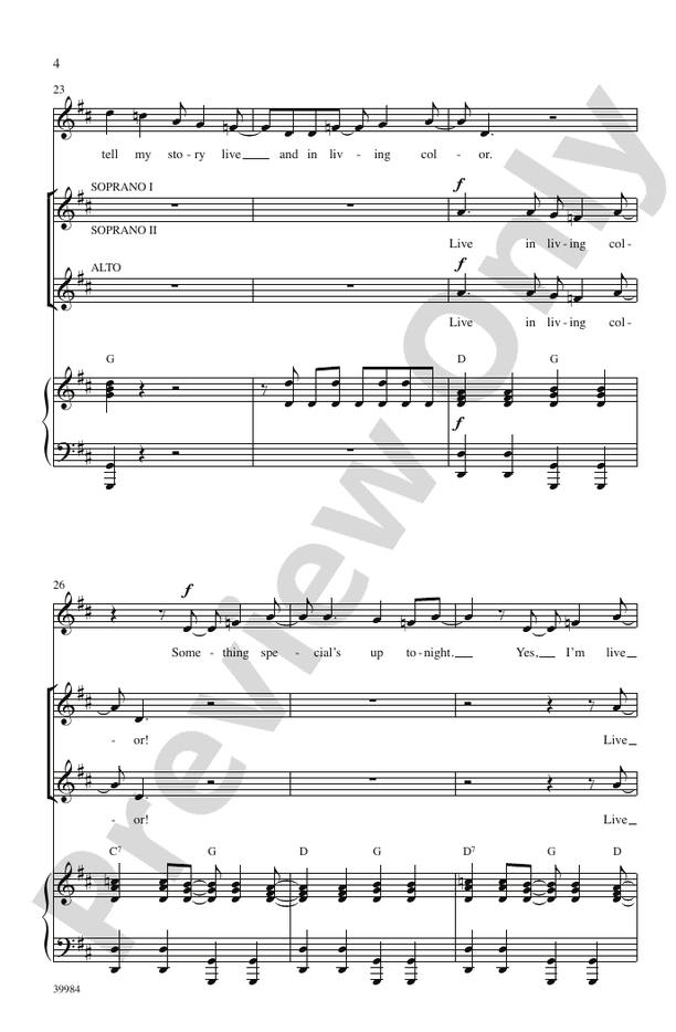 Live in Living Color (from the musical Catch Me If You Can): SSA Choral ...