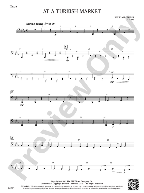 At a Turkish Market: Tuba: Tuba Part: William Owens - Digital Sheet ...