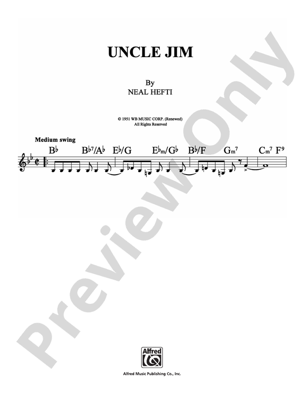 Uncle Jim: Lead Sheet: Neal Hefti - Digital Sheet Music Download