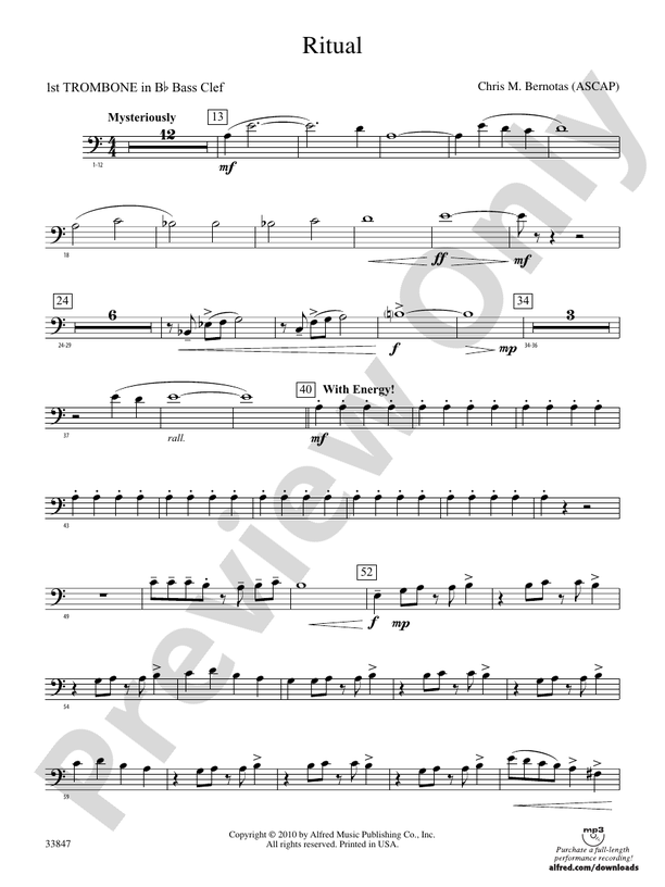 Ritual Wp 1st B Flat Trombone B C Wp 1st B Flat Trombone B C