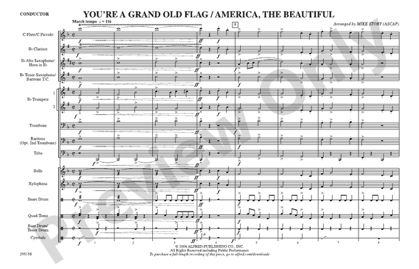 You're a Grand Old Flag / America, the Beautiful: Marching Band ...