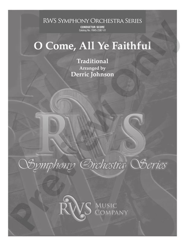 O Come, All Ye Faithful: Full Orchestra Conductor Score & Parts ...