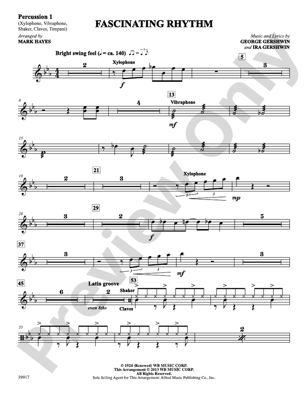 Fascinating Rhythm: 1st Percussion: 1st Percussion Part - Digital Sheet ...