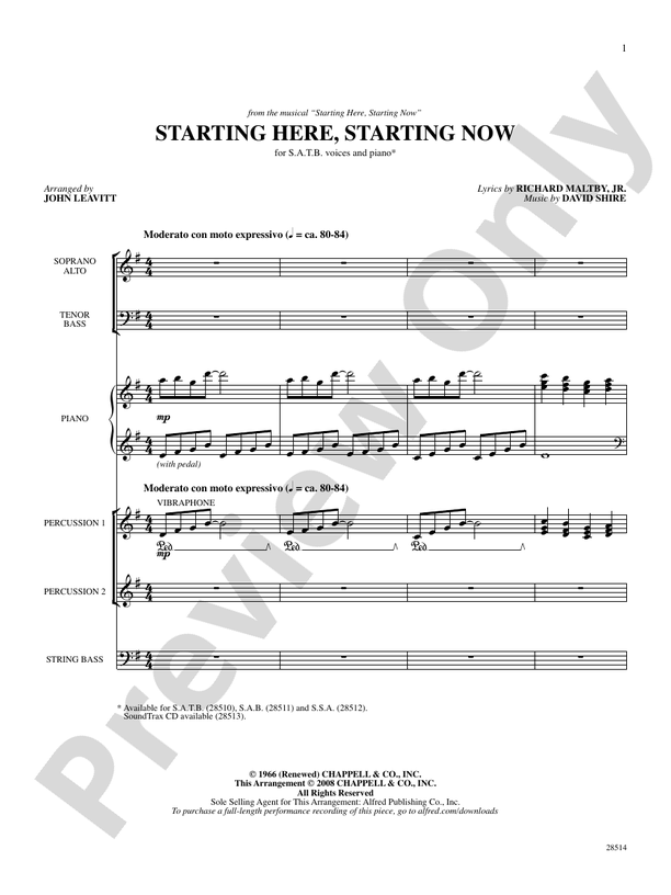 Starting Here, Starting Now (from the musical Starting Here, Starting ...