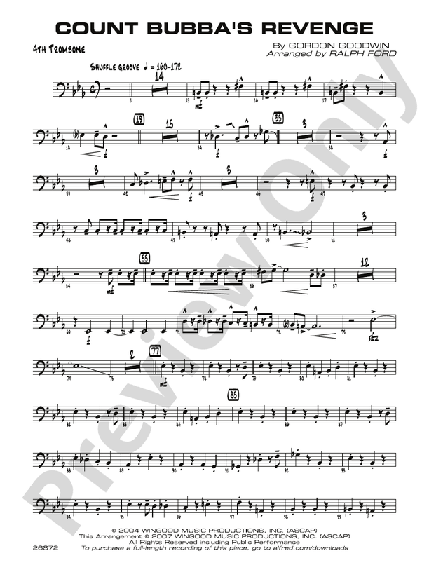 Count Bubba's Revenge: 4th Trombone: 4th Trombone Part - Digital Sheet ...