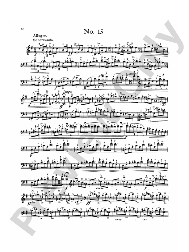Popper: High School of Cello Playing, Op. 73 (40 Etudes): Etude No. 15 ...
