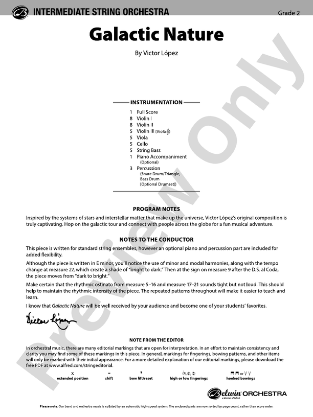 Galactic Nature: Score: String Orchestra Score - Digital Sheet Music ...