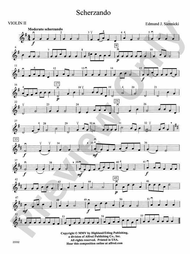 Scherzando: 2nd Violin: 2nd Violin Part - Digital Sheet Music Download