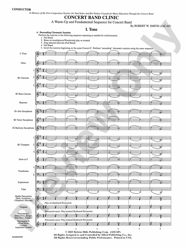 Concert Band Clinic (A Warm-Up and Fundamental Sequence for Concert ...