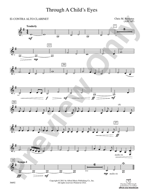 Through a Child's Eyes: (wp) E-flat Contrabass Clarinet: (wp) E-flat Contrabass Clarinet World ...