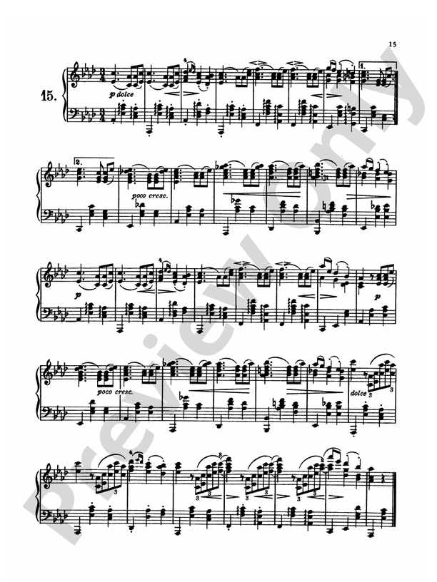 Brahms: Waltzes, Op. 39: Waltz 15 Part - Digital Sheet Music Download