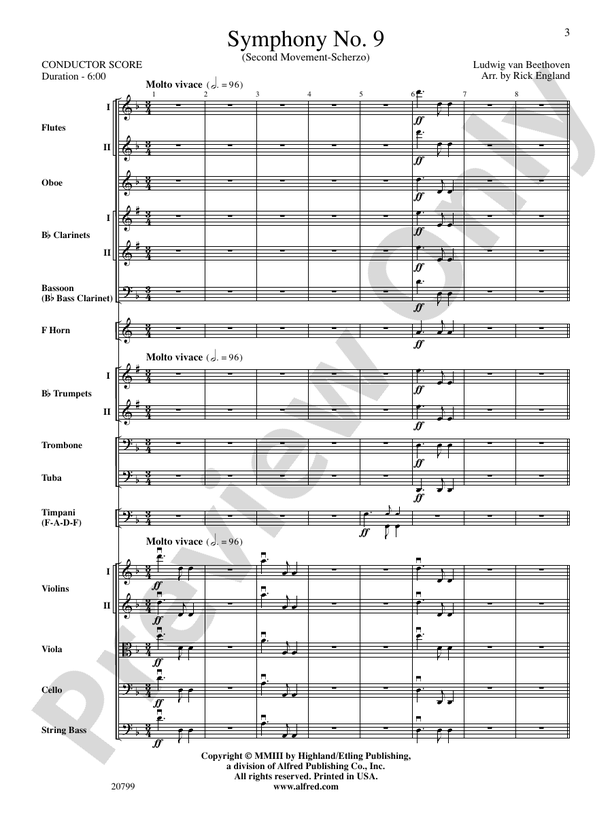 Symphony No. 9 (2nd Movement): Score: Full Orchestra Score - Digital Sheet Music Download