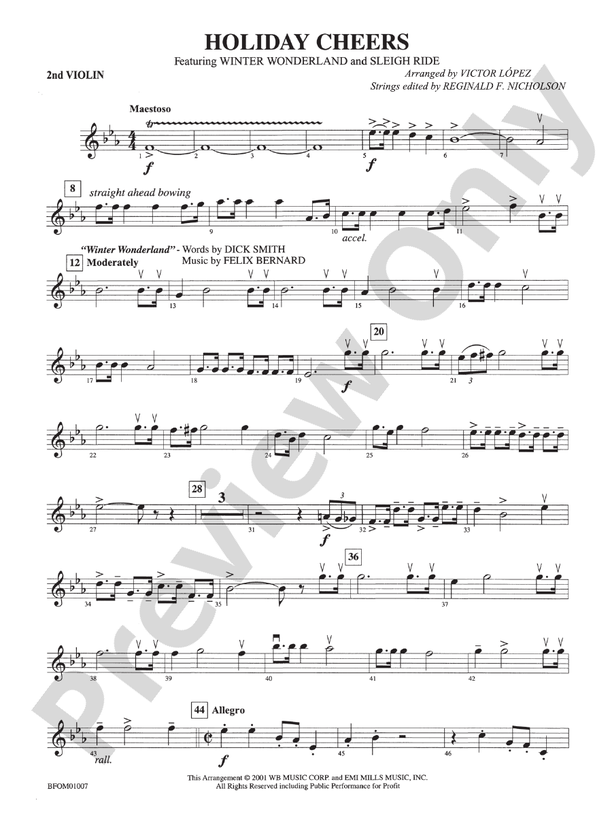 Holiday Cheers: 2nd Violin: 2nd Violin Part - Digital Sheet Music Download