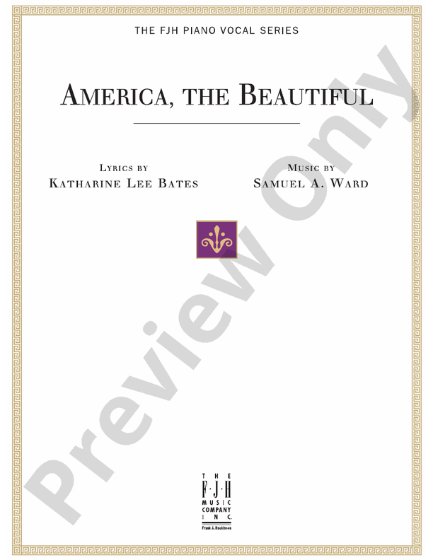 America, the Beautiful: Piano: Katharine Lee Bates - Digital Sheet ...