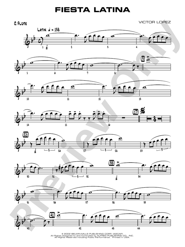 Fiesta Latina: Flute: Flute Part - Digital Sheet Music Download