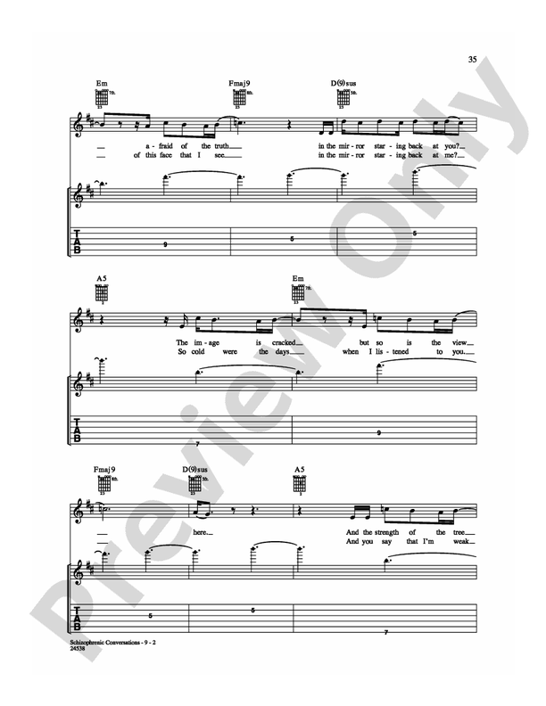 Schizophrenic Conversations: Guitar TAB: Staind - Digital Sheet Music ...