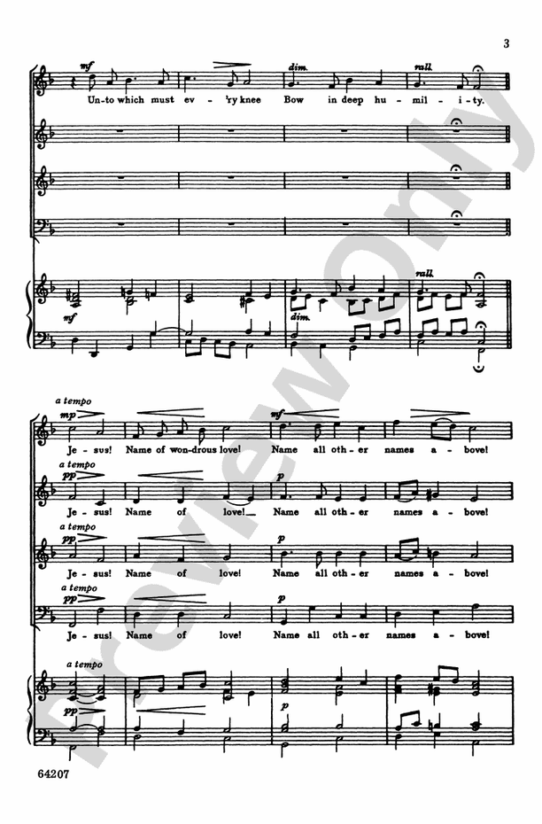 Jesus! Name of Wondrous Love: SATB Choral Octavo: Everett Titcomb ...