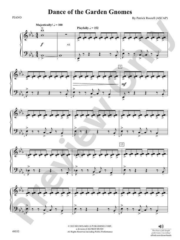 Dance of the Garden Gnomes: Piano Accompaniment: Piano Accompaniment ...