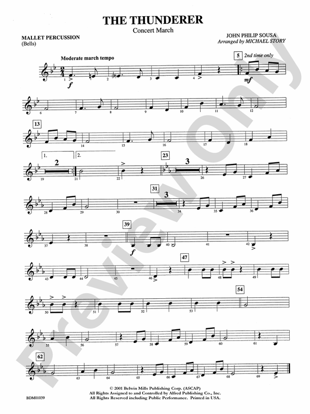 The Thunderer: Mallets: Mallets Part - Digital Sheet Music Download
