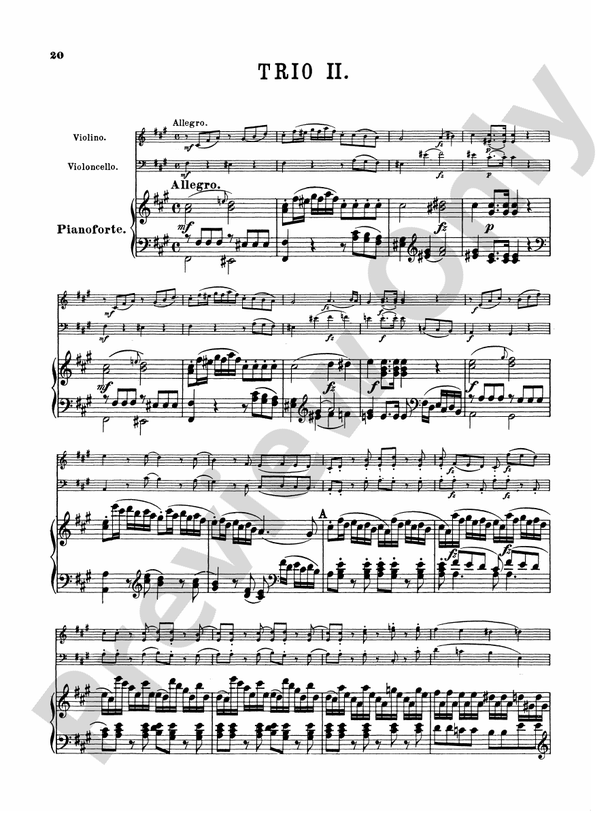 Haydn: Piano Trios, Volume I (Nos. 1-6): Piano Trio No. 2 in F sharp Minor (Piano) Part ...