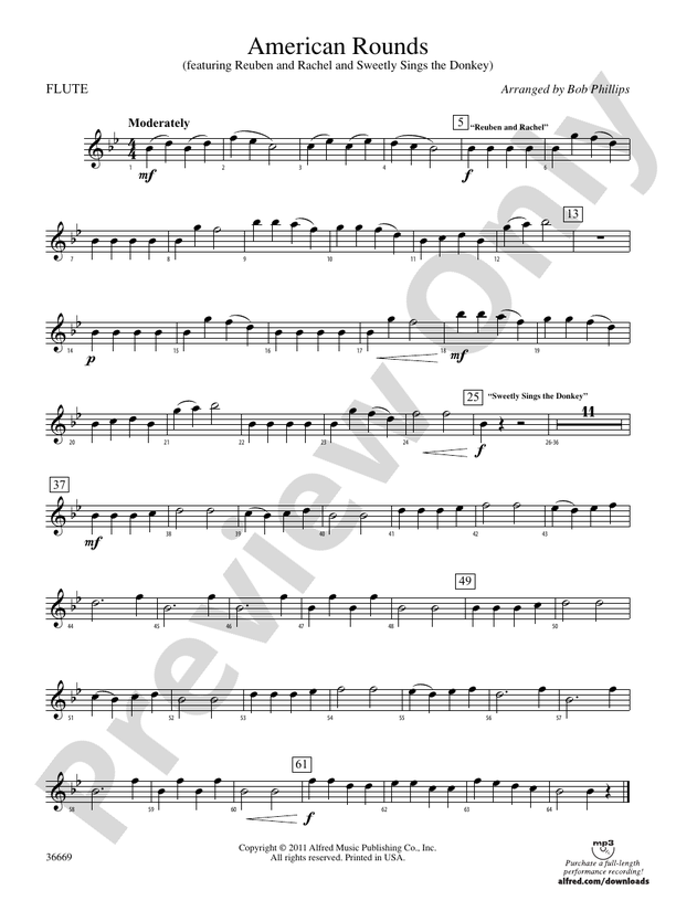American Rounds: Flute: Flute Part - Digital Sheet Music Download