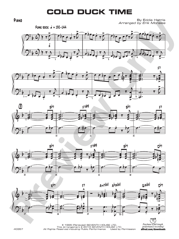 Cold Duck Time: Piano Accompaniment: Piano Accompaniment Part - Digital ...