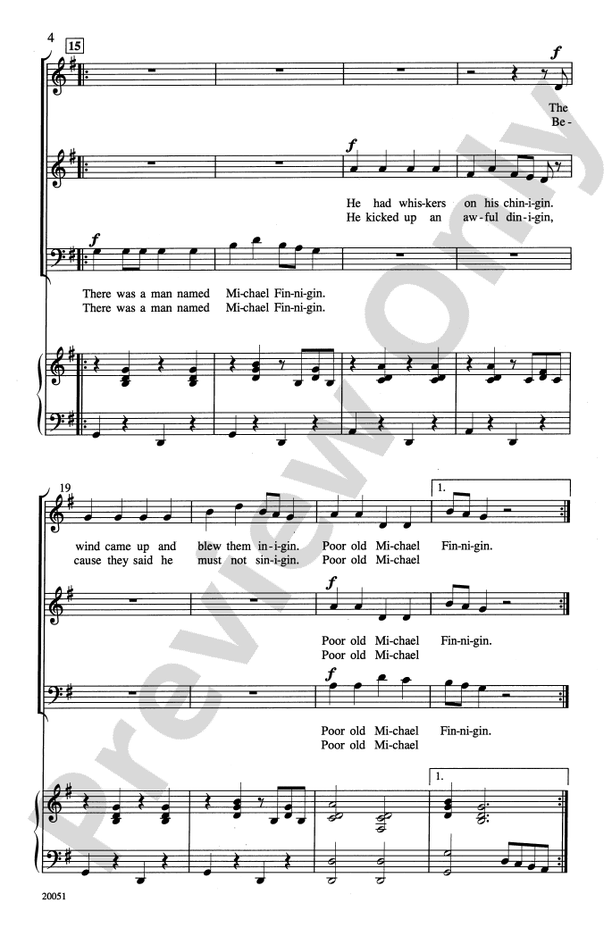 Michael Finnigin: 3-Part Mixed Choral Octavo - Digital Sheet Music Download