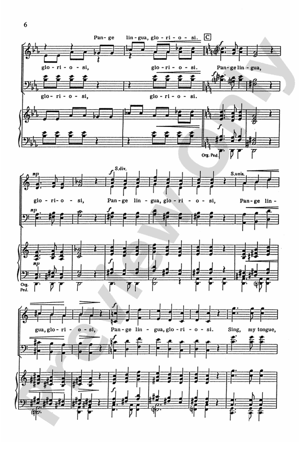 Pange Lingua Variations: SATB Choral: Dave Brubeck - Digital Sheet ...