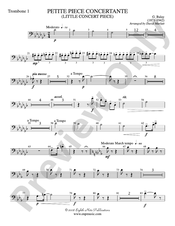 Petite Piece Concertante (Little Concert Piece) (Solo Cornet and ...