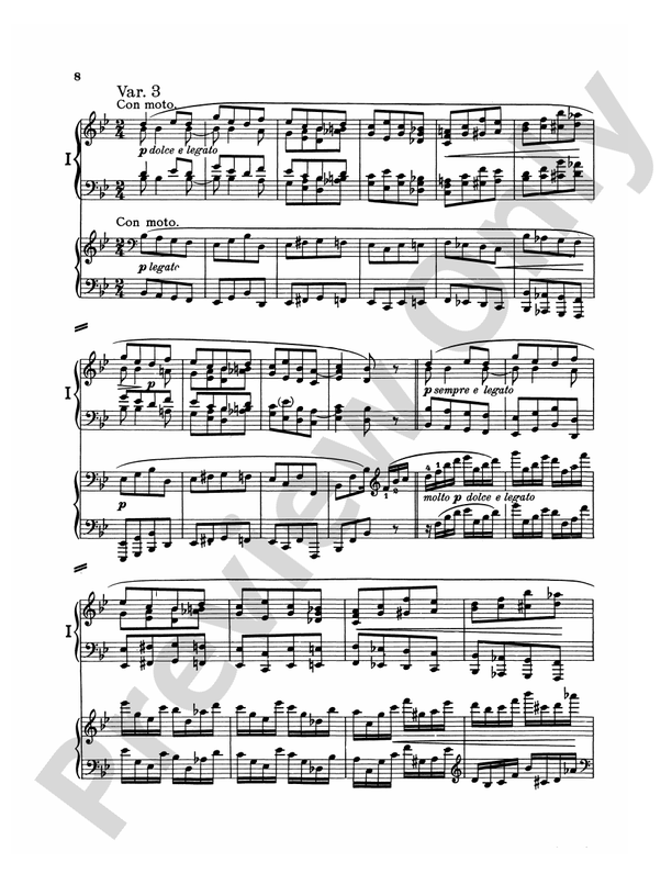 Brahms: Variations on a Theme of Haydn, Op. 56B (Original): Variation III Part - Digital Sheet ...