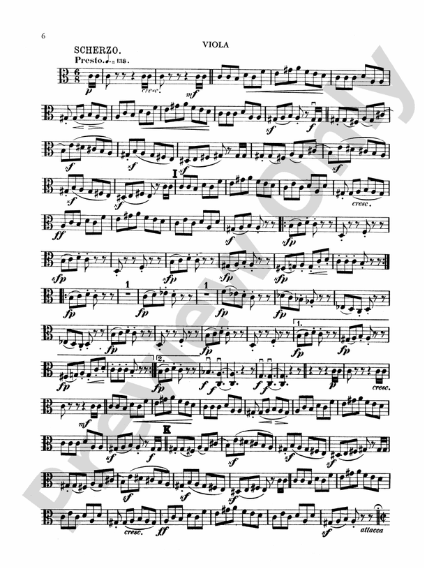 String Quartets, Op. 41, Nos. 1, 2 & 3: Viola: Viola Part - Digital Sheet Music Download