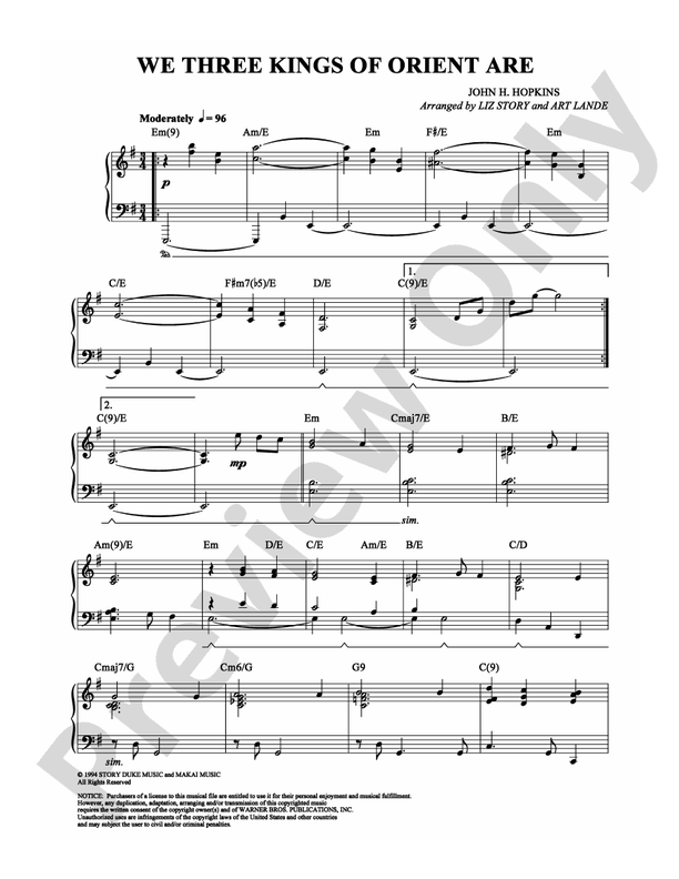 We Three Kings of Orient Are: Piano: Liz Story - Digital Sheet Music ...