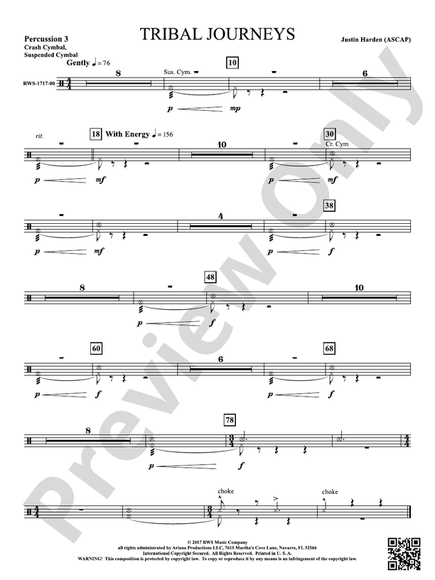Tribal Journeys: 3rd Percussion: 3rd Percussion Part: Justin Harden ...