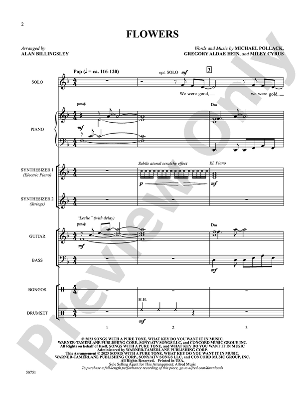 Flowers: Choral Octavo SoundPax: Michael Pollack - Digital Sheet Music ...