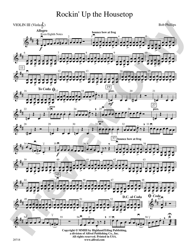 Rockin' Up the Housetop: 3rd Violin (Viola [TC]): 3rd Violin (Viola [TC ...