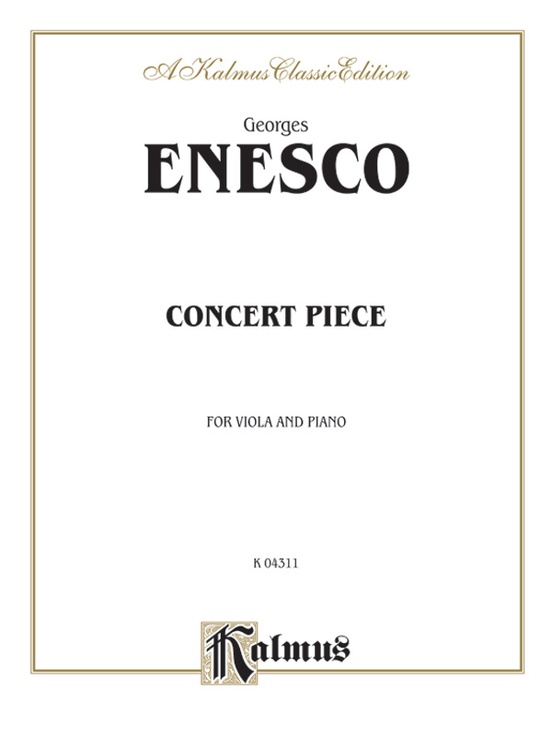 Enesco: Concert Piece: Viola Book: Georges Enesco - Digital Sheet Music ...