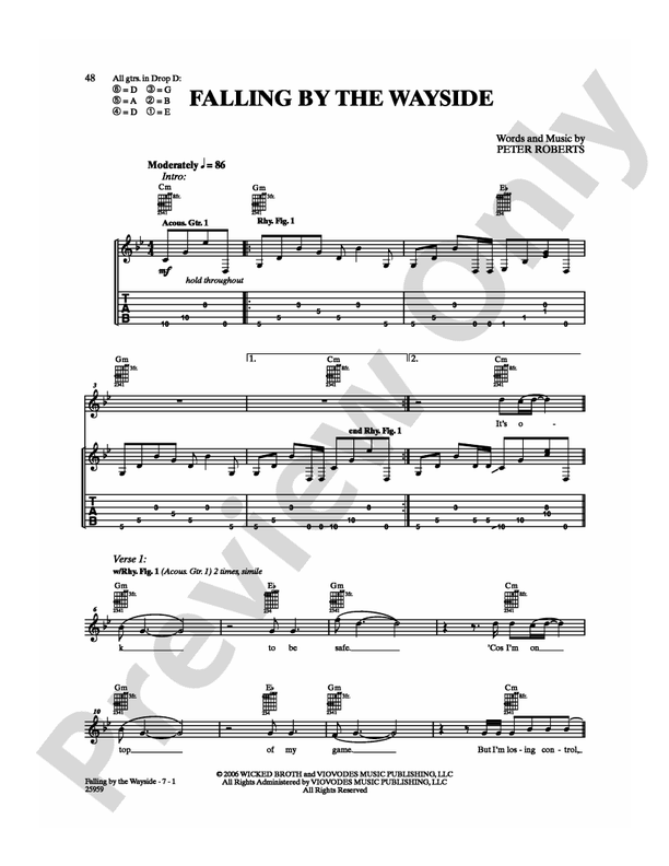 Falling By the Wayside: Guitar TAB: People In Planes - Digital Sheet Music Download