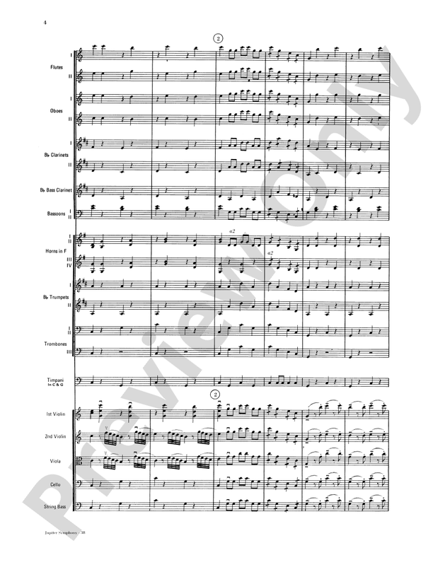 Jupiter Symphony, 1st Movement: Full Orchestra Conductor Score & Parts ...