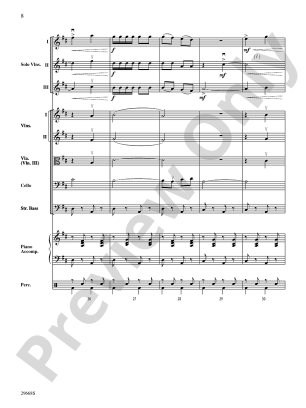 Bugler's Holiday for Three Violins and String Orchestra: Score: String Orchestra Score - Digital ...