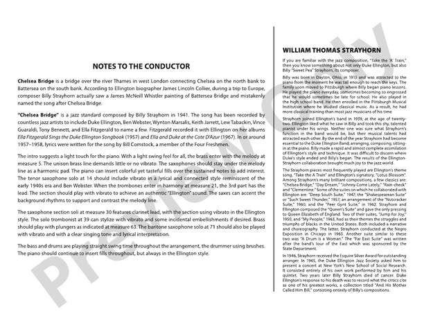 Chelsea Bridge: Score: Jazz Ensemble Score - Digital Sheet Music Download