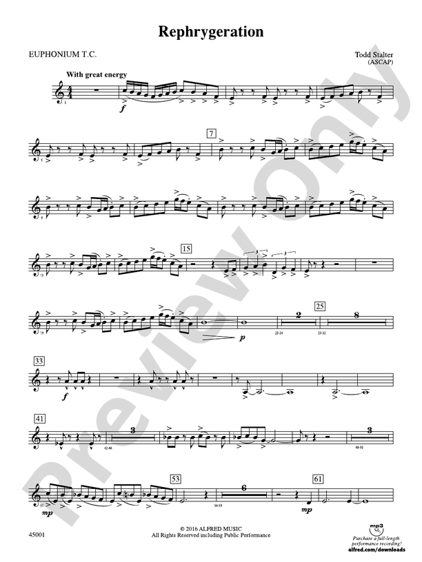 Rephrygeration: Baritone T.C.: Baritone T.C. Part - Digital Sheet Music ...