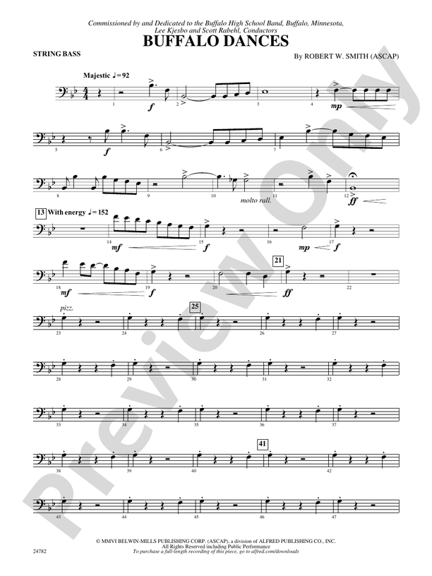 Buffalo Dances: String Bass: String Bass Part - Digital Sheet Music ...